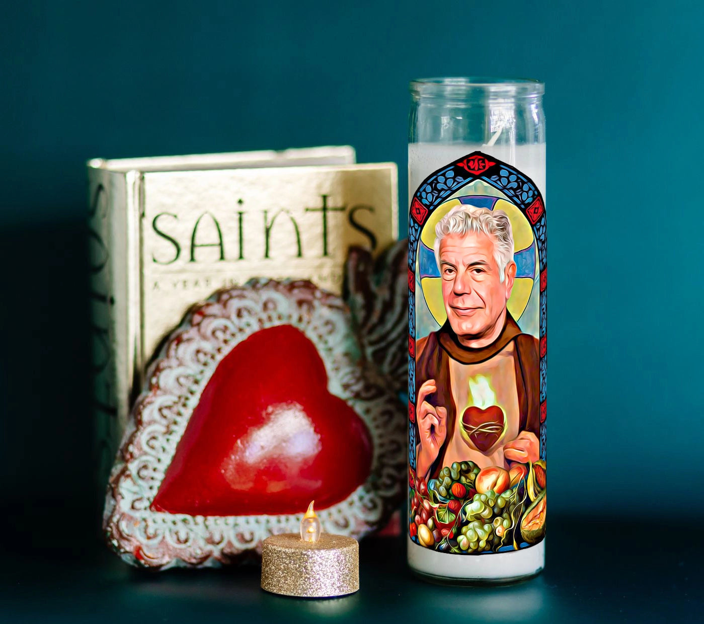 Patron Saint of Food and Life - Anthony Bourdain Prayer Candle ...